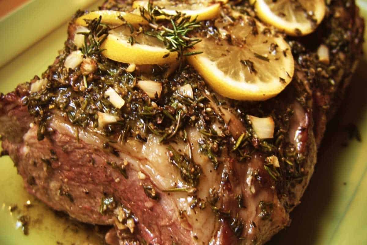 The Most Spectacular Butterflied Leg of Lamb with Lemon-Herb Marinade ...