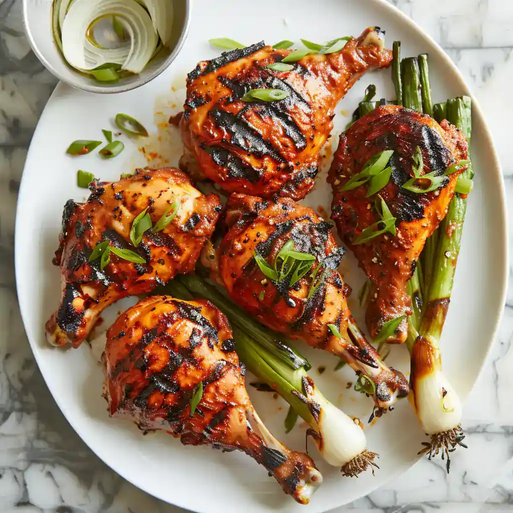 Piri Piri Grilled Chicken with Charred Scallions