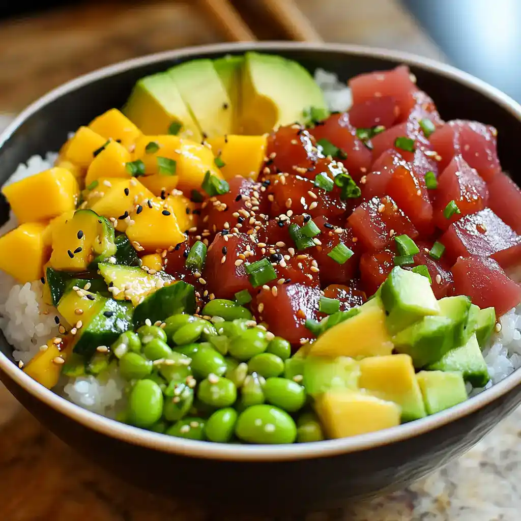 Hawaiian Poke Bowl Recipe - Authentic Ahi Tuna Poke