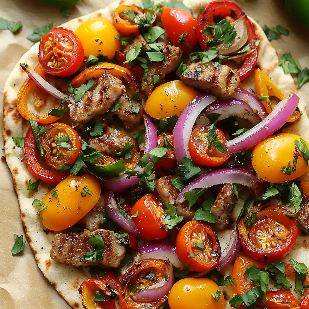 Fresh Seitan Flatbread Recipe | Meal Mia