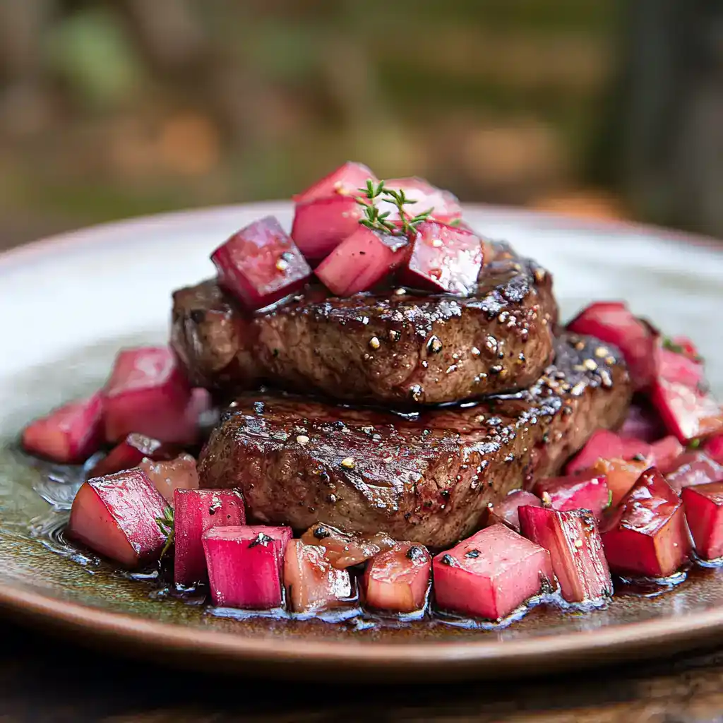 Rustic Rhubarb Steaks Recipe