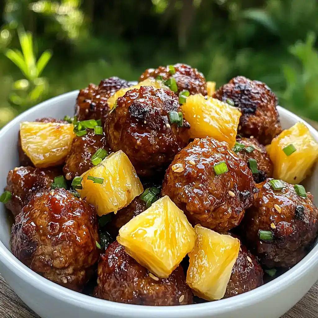 Pineapple Meatballs Recipe - Sweet Tangy Marinated Meatballs