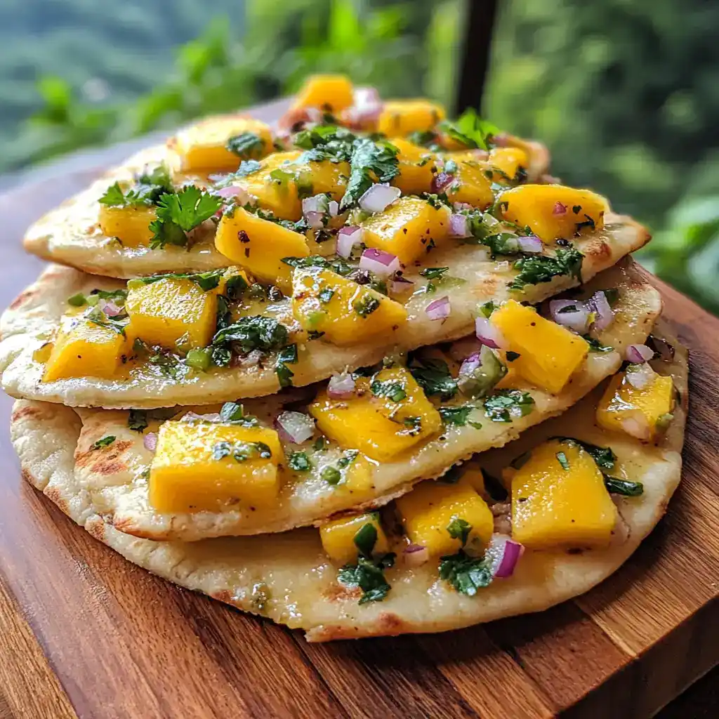 Zesty Mangoes Flatbread Recipe | Meal Mia