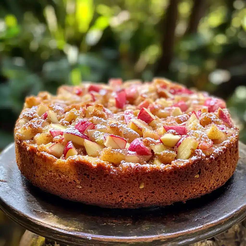 Rhubarb Apple Cake Recipe - Perfect Spring Fruit Dessert