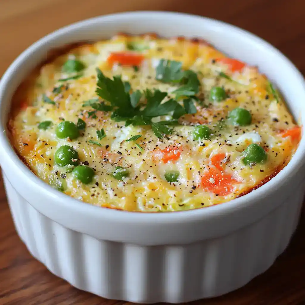 Light Spring Vegetables Pudding Recipe