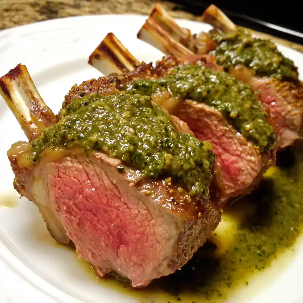 Herb-Crusted Rack of Lamb with Mint Sauce Recipe