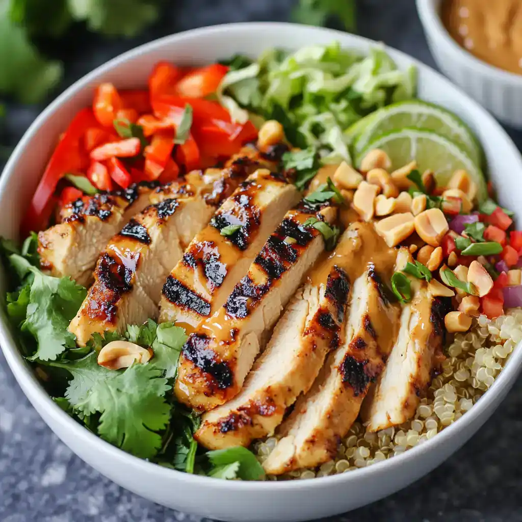 Grilled Chicken Satay Bowl Recipe
