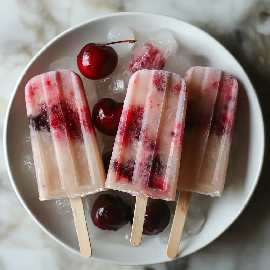 Cherry Lemon Popsicles Recipe