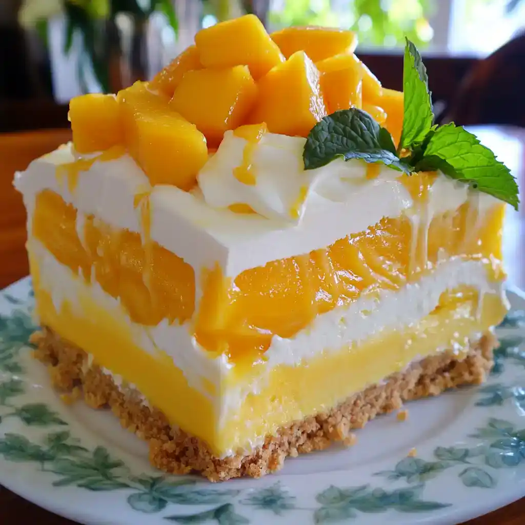 Mango Vanilla Ice Cream Cake Recipe